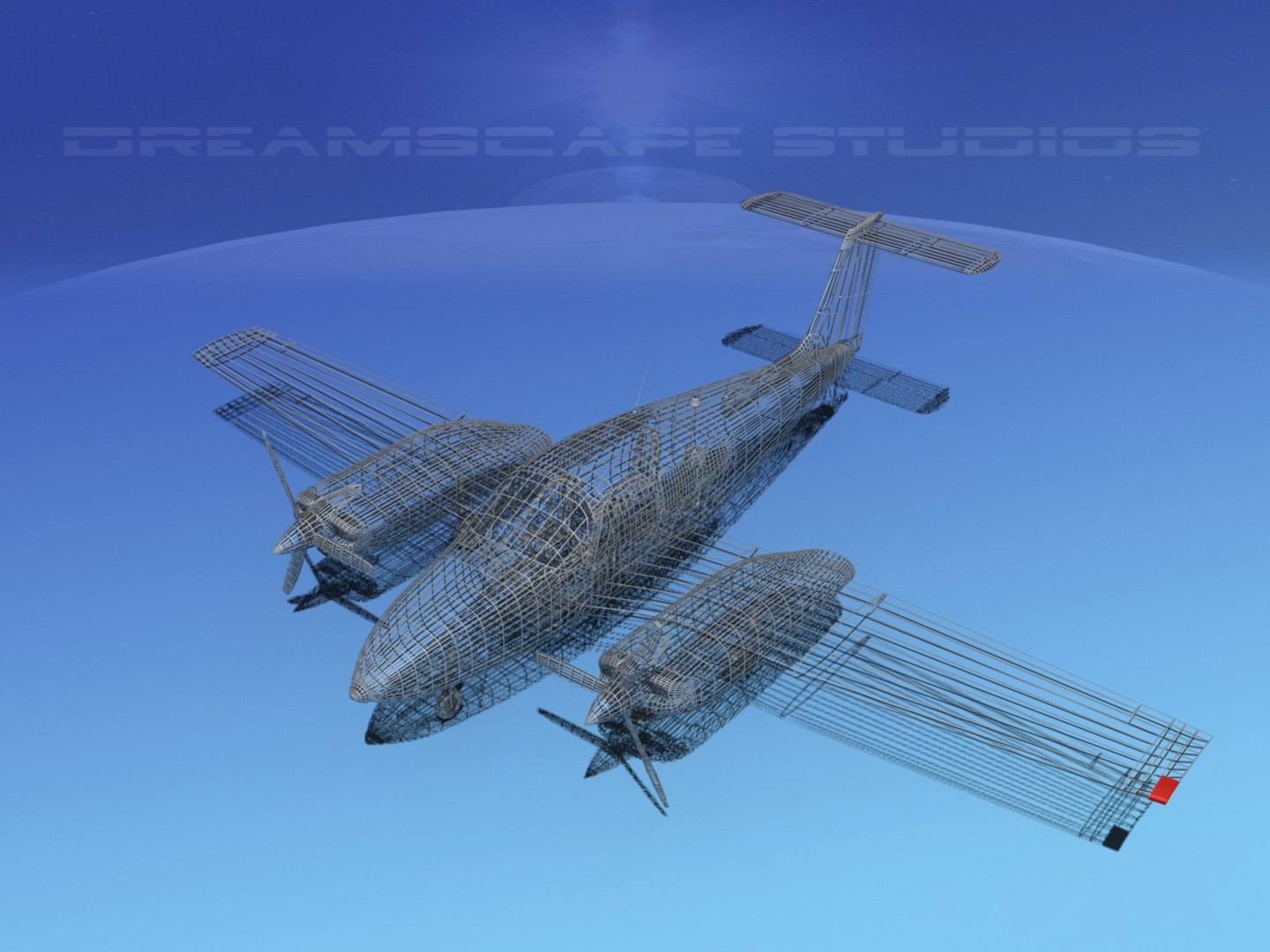 piper seminole pa-44-180t turbo 3d dwg