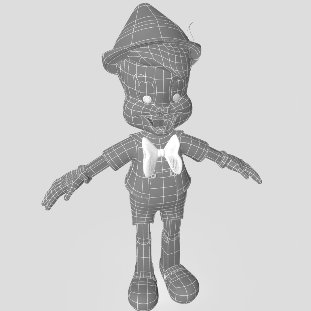 3d Model Pinocchio Studio Rendered