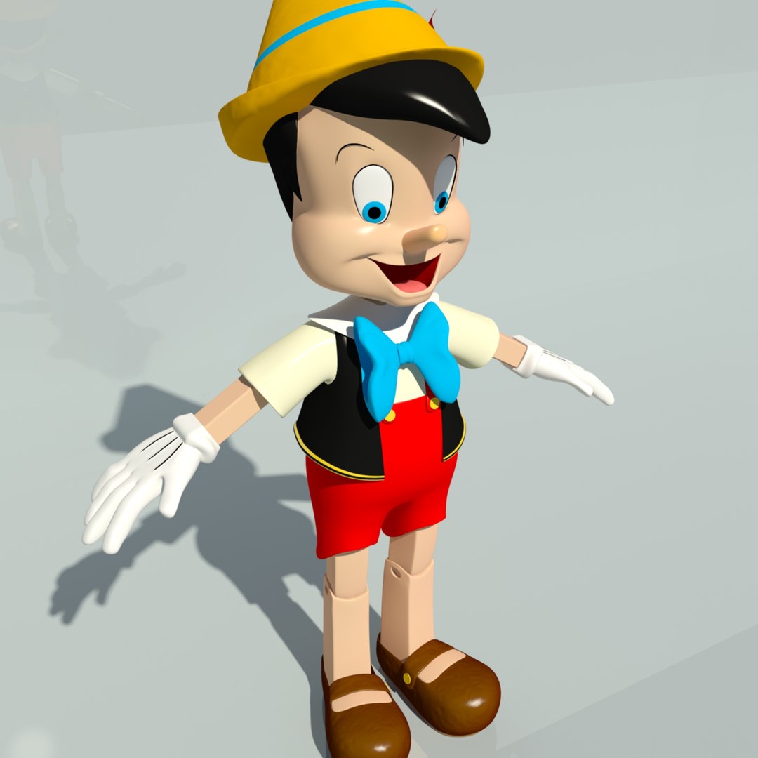 3d Model Pinocchio Studio Rendered