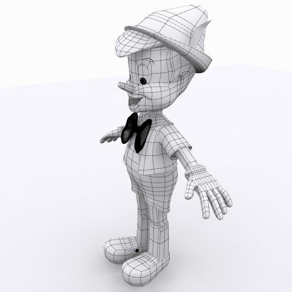 3d model pinocchio studio rendered