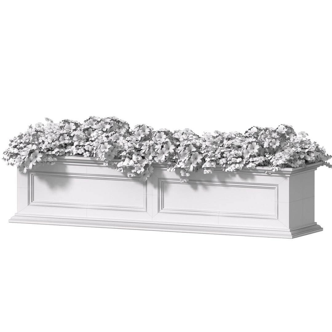 Window And Balcony Flower Box 3D Model - TurboSquid 2146471