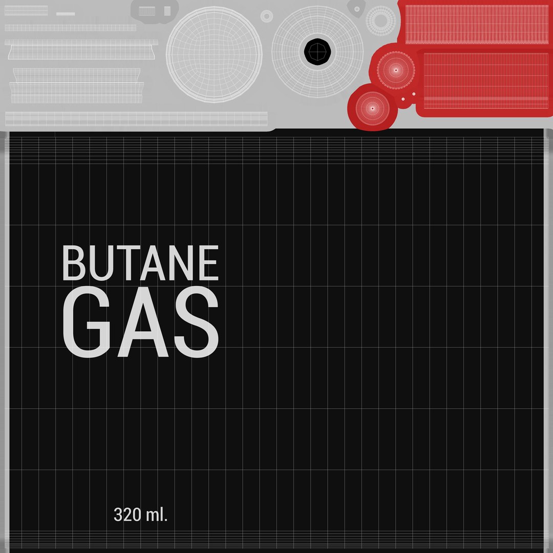 3D Butane Gas Canister model - TurboSquid 2103883