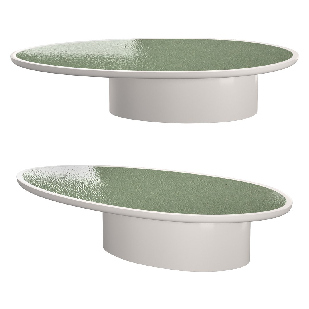 COFFEE TABLE OVAl Green Model - TurboSquid 2145206