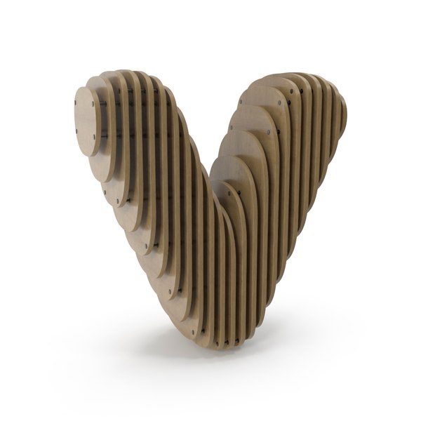 3D Wood symbol V - TurboSquid 1787183