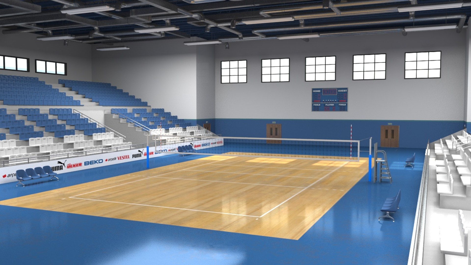 Realistic School Gym 3D Model - TurboSquid 1494870