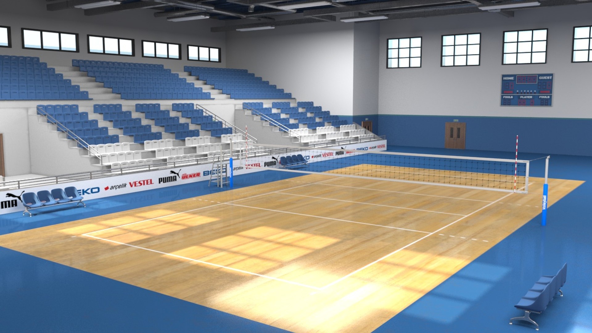 Realistic School Gym 3D Model - TurboSquid 1494870