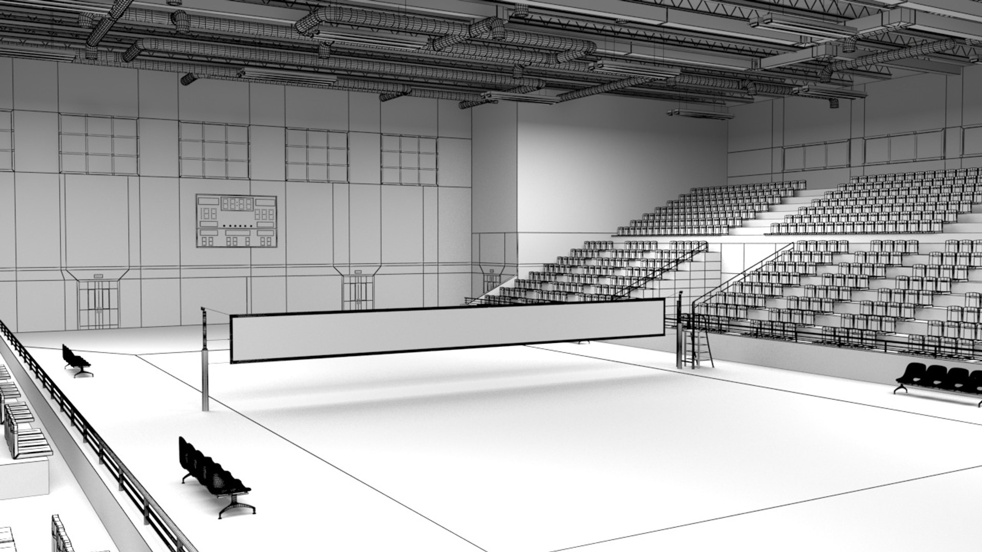 Realistic School Gym 3D Model - TurboSquid 1494870