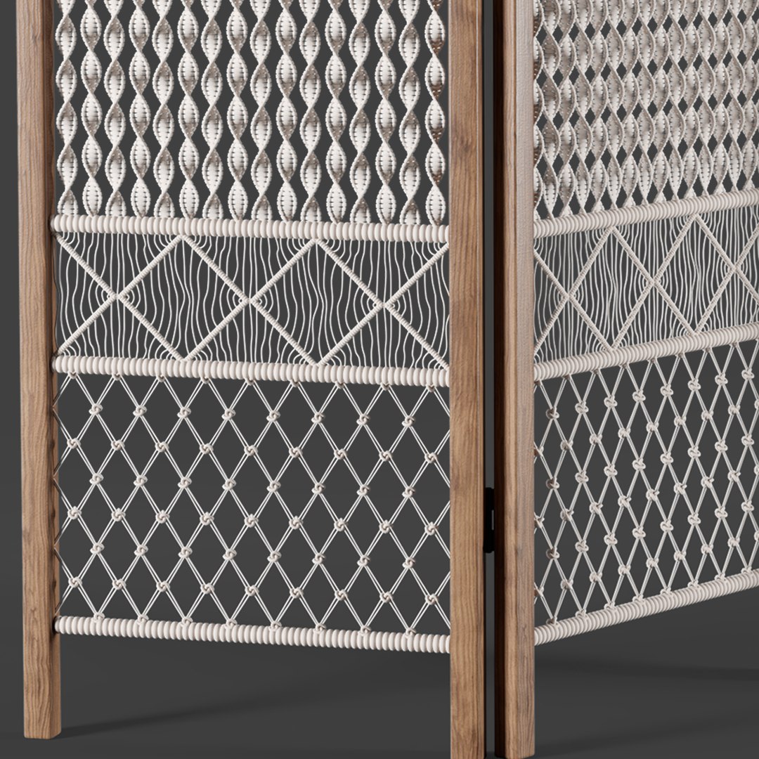 Macrame Room Divider 3D Model - TurboSquid 1958408
