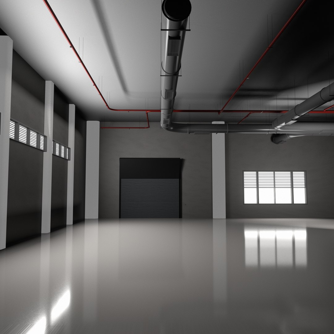3D GARAGE 2 car studio interior Warehouse 3D - TurboSquid 2044331
