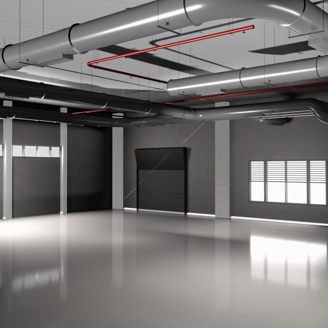3D GARAGE 2 car studio interior Warehouse 3D - TurboSquid 2044331