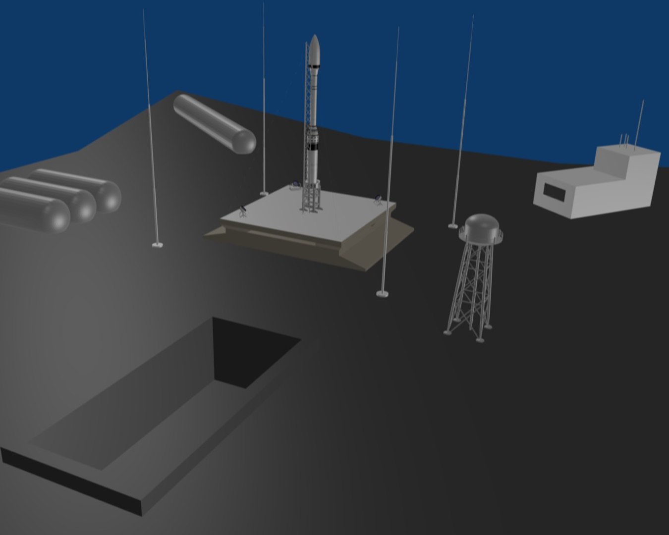 3d launch pad complex taurus model