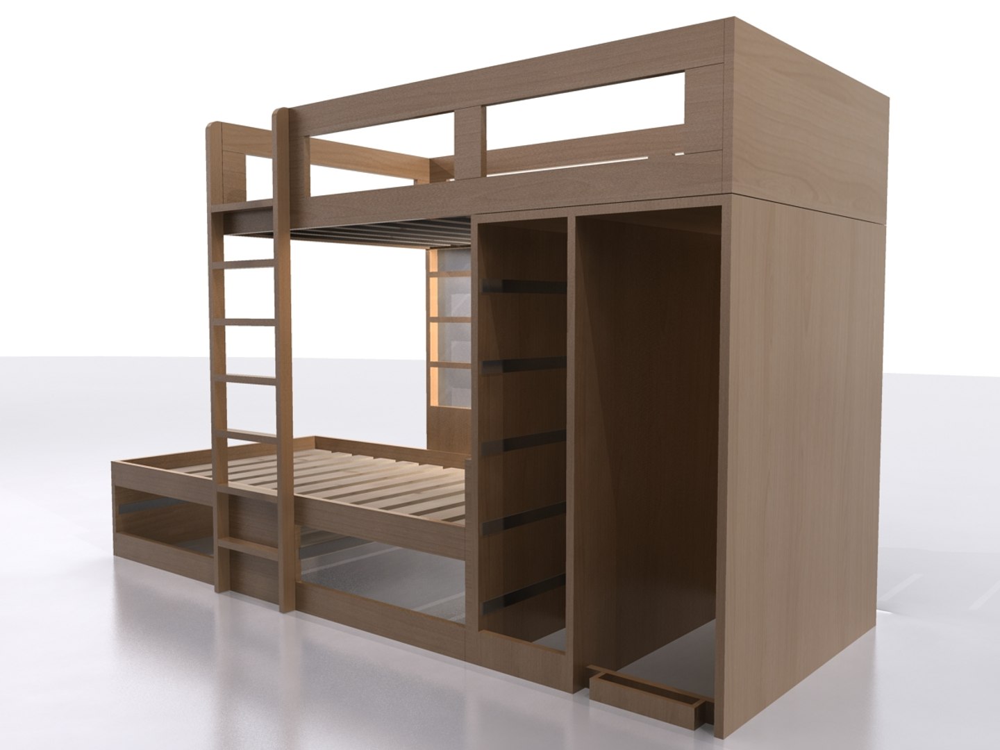 3D Bunk Bed Model - TurboSquid 605147