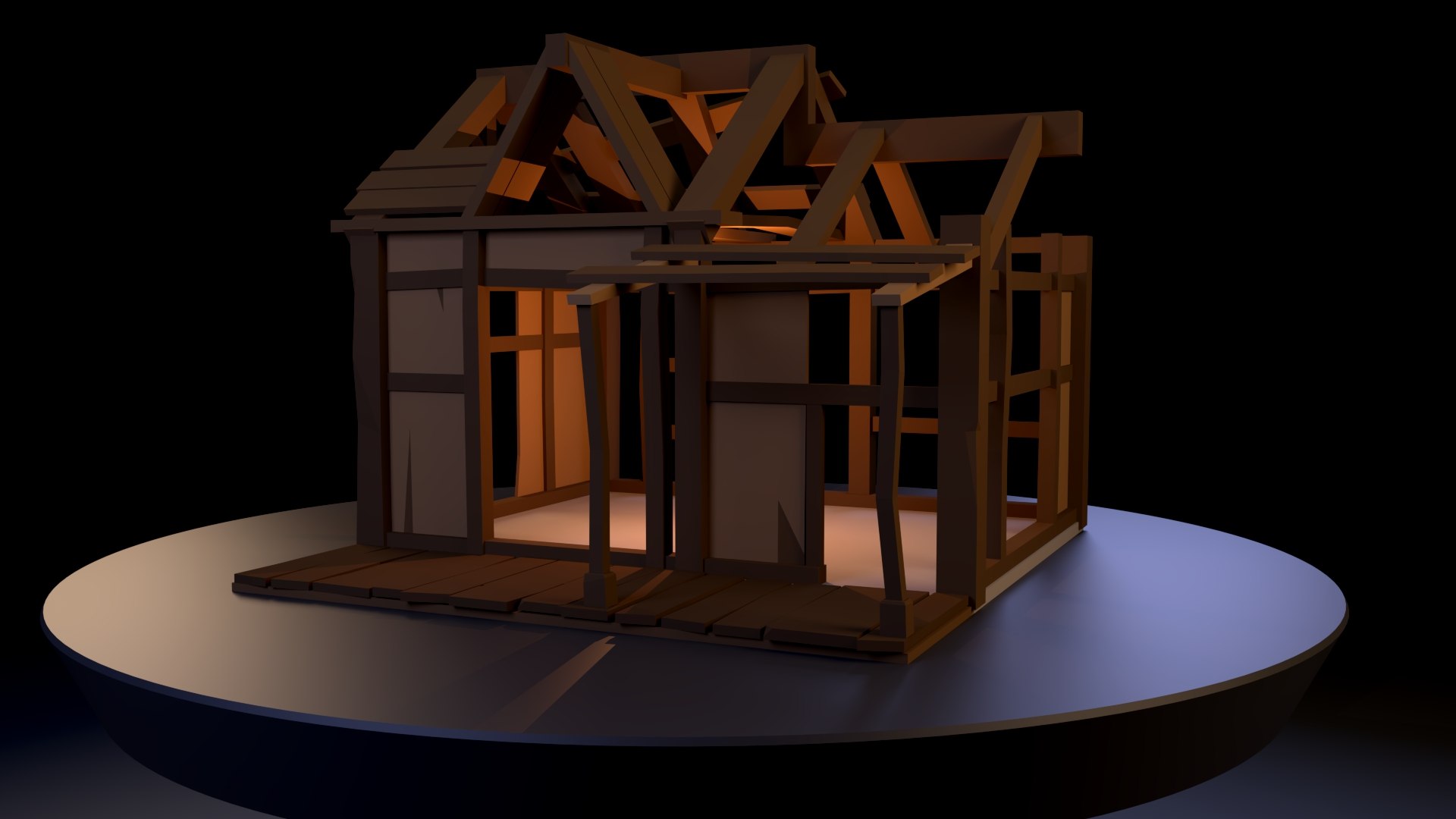 Destroyed Hut 3D - TurboSquid 1961809