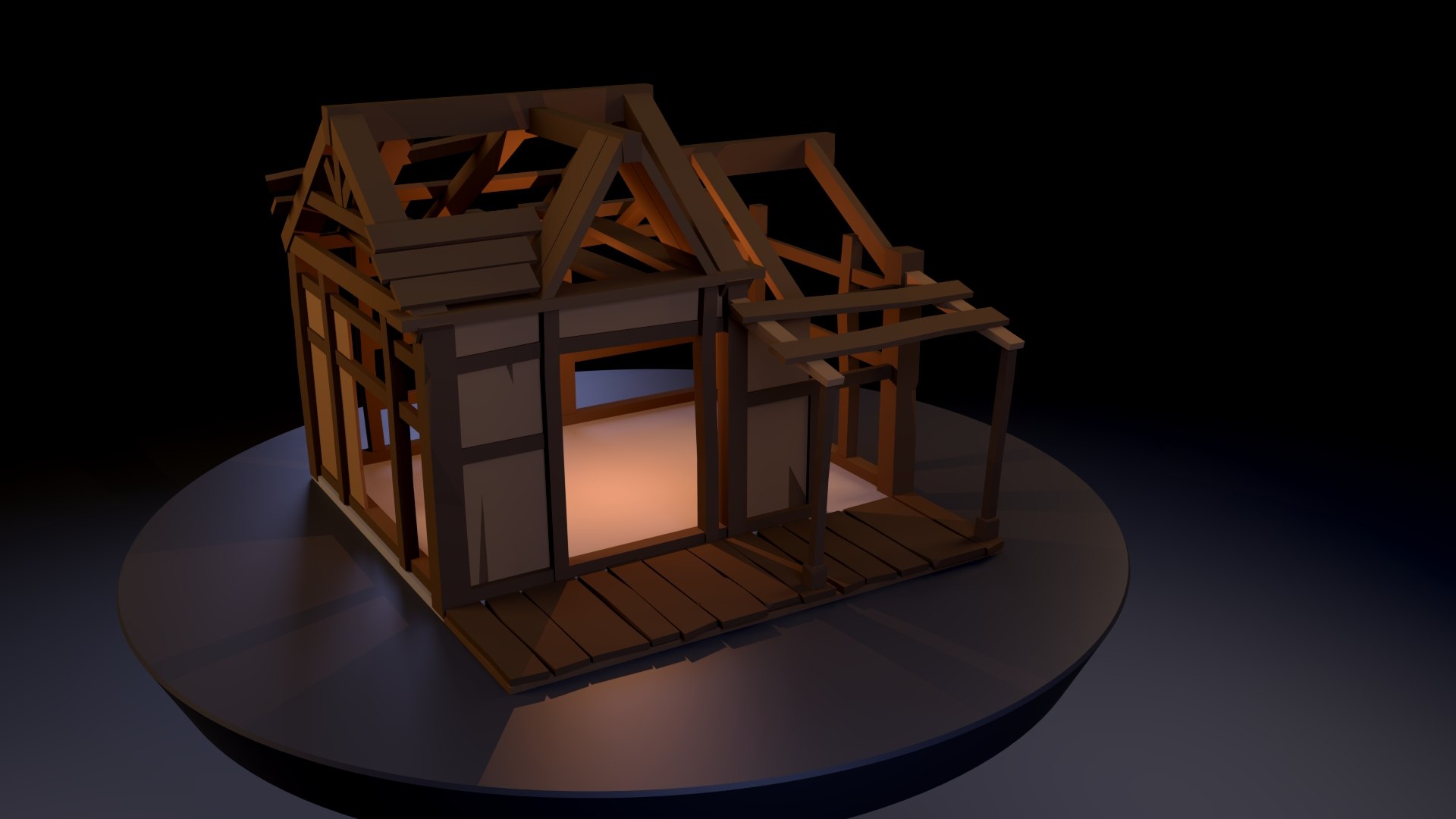 Destroyed Hut 3D - TurboSquid 1961809