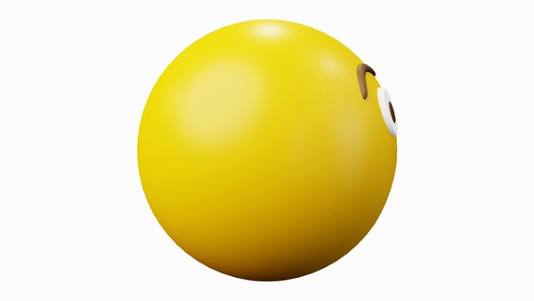 modelo 3d Sorprendido o asombrado Emoticono de bola amarilla Emoji o ...