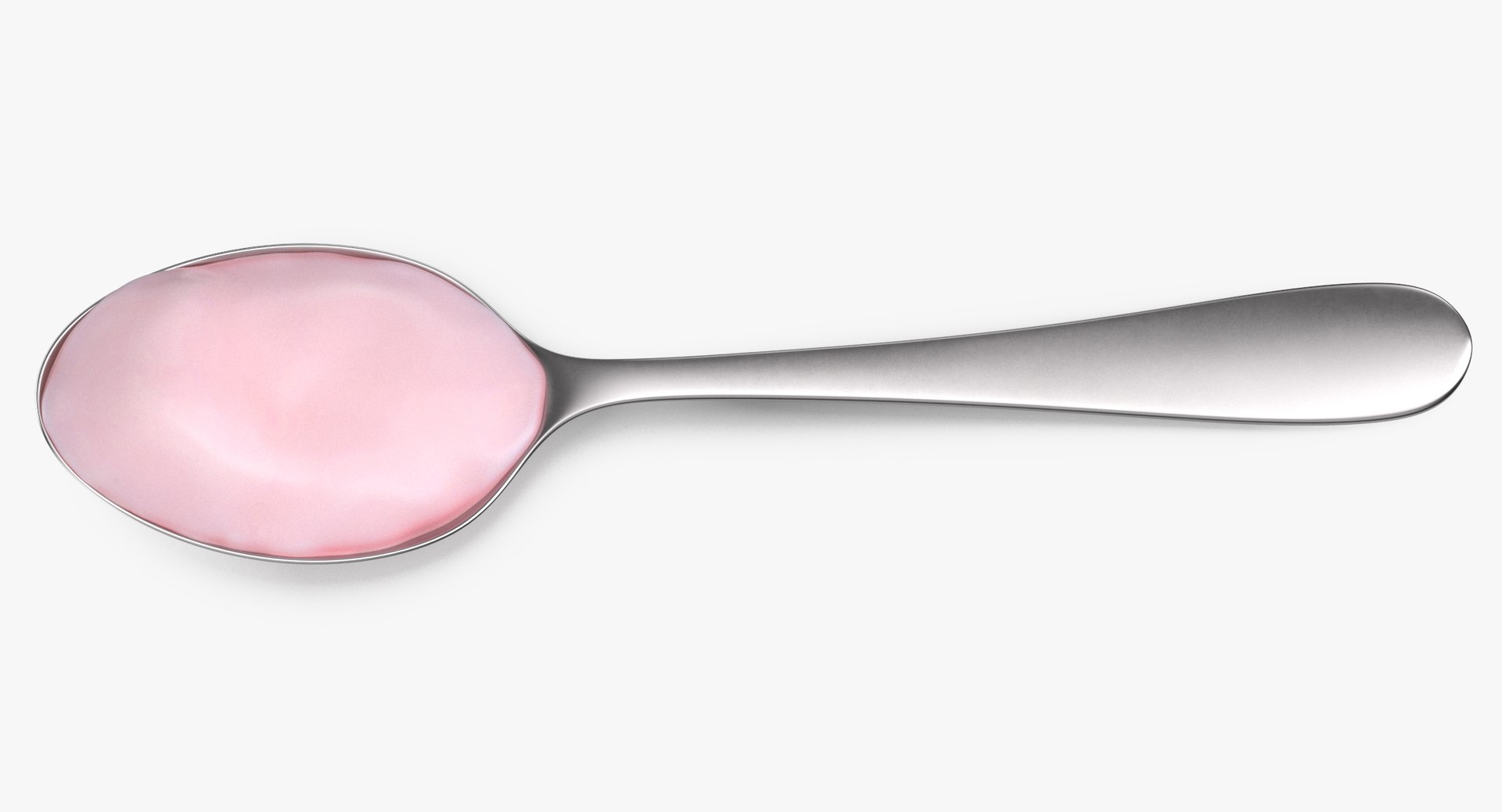 Metal spoons pink cream 3D model - TurboSquid 1497696