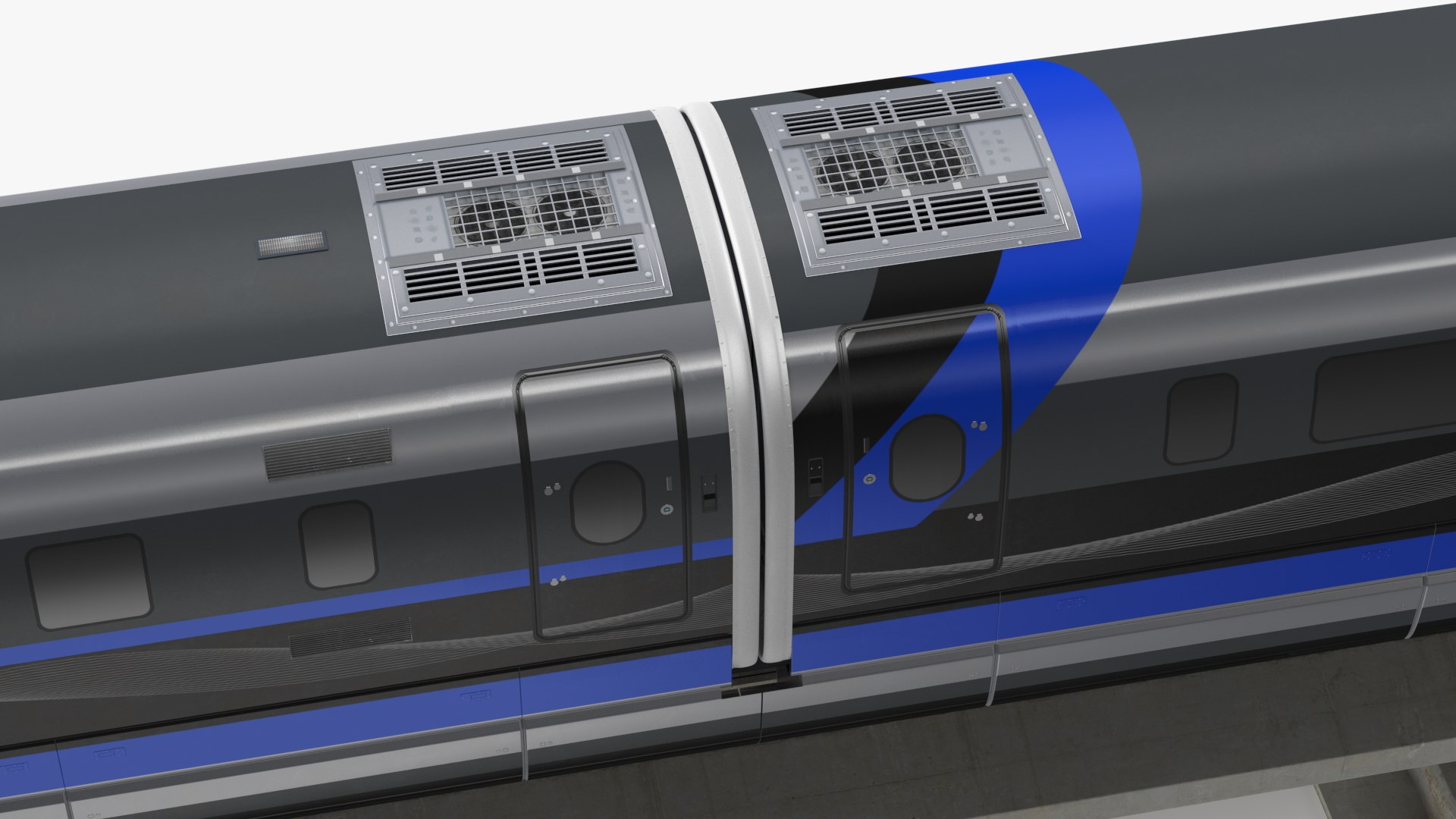 Chinese Maglev Bullet Train on Rail 3D model - TurboSquid 2078088