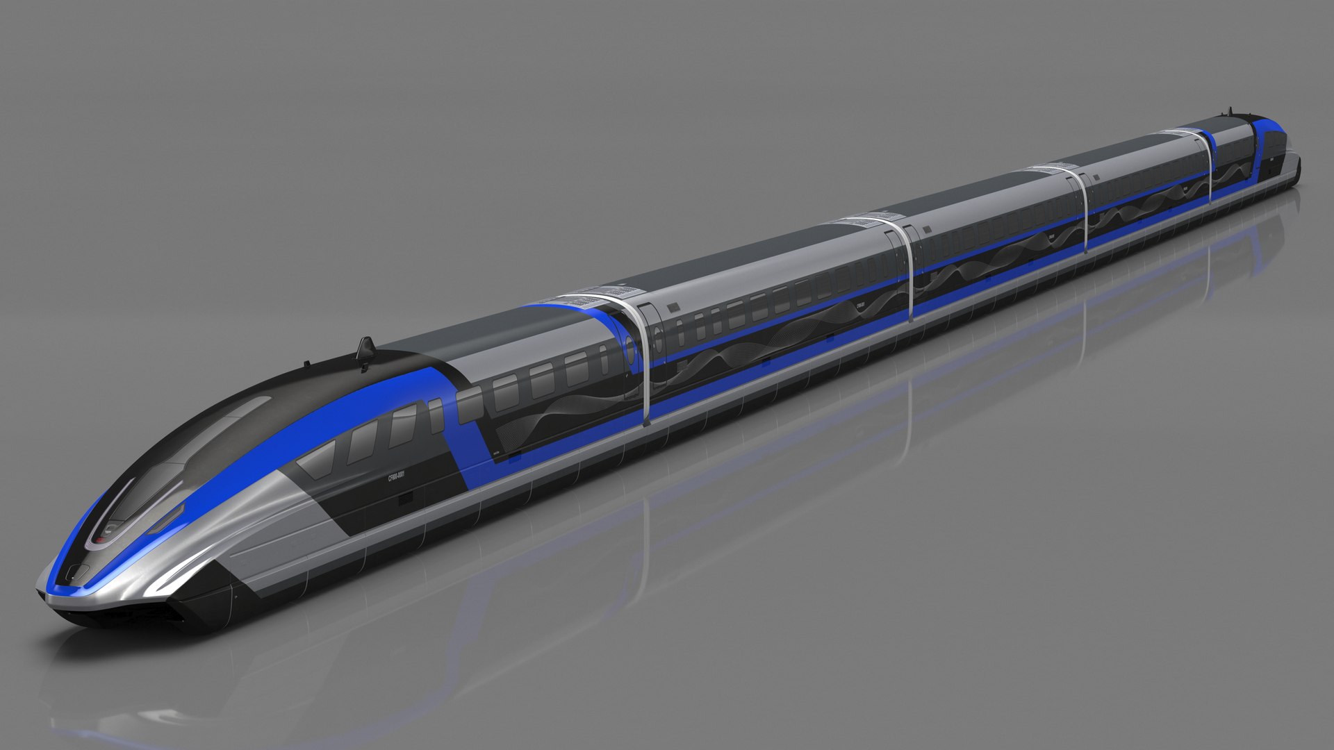 Chinese Maglev Bullet Train on Rail 3D model - TurboSquid 2078088