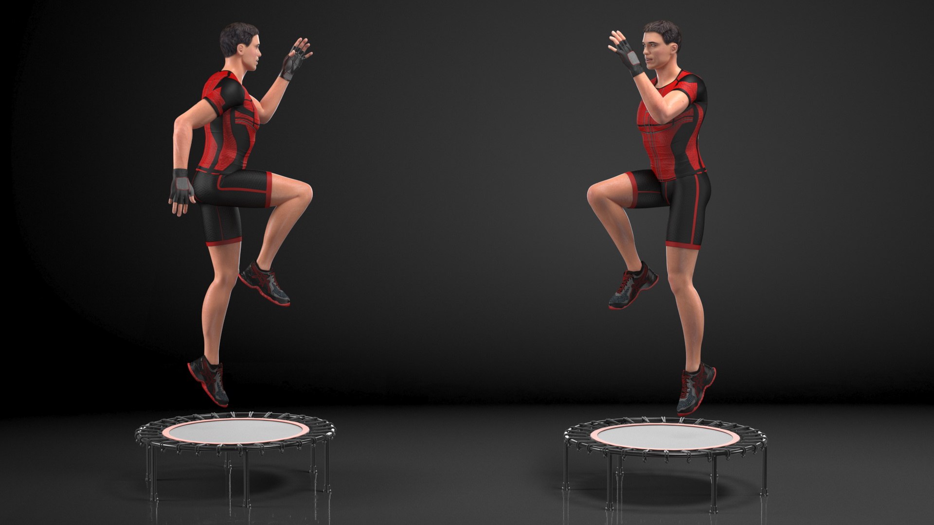 3D Fitness Trainer With Trampoline Rigged For Cinema 4D - TurboSquid ...