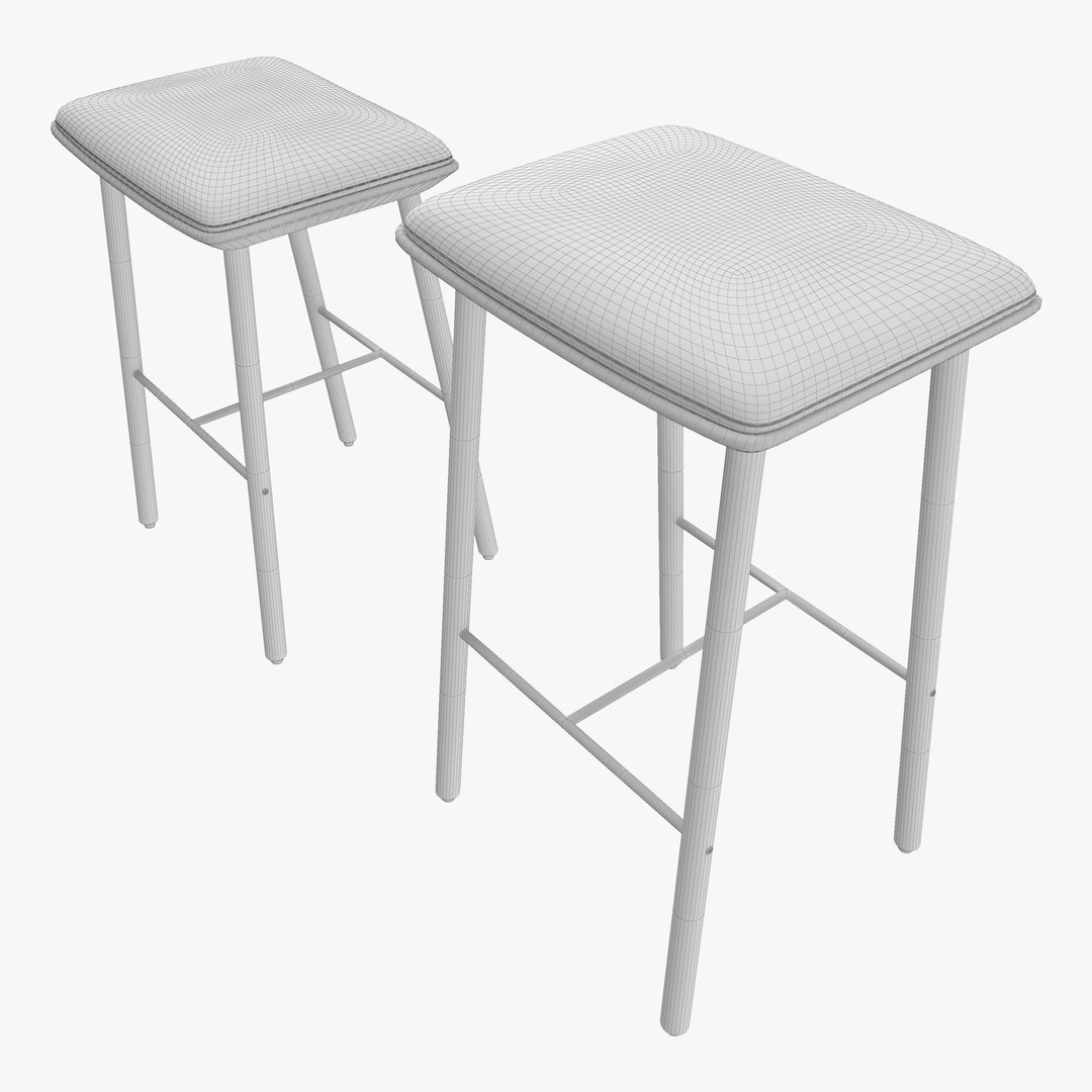 BISELL Wooden bar stool By TREKU model - TurboSquid 1977084