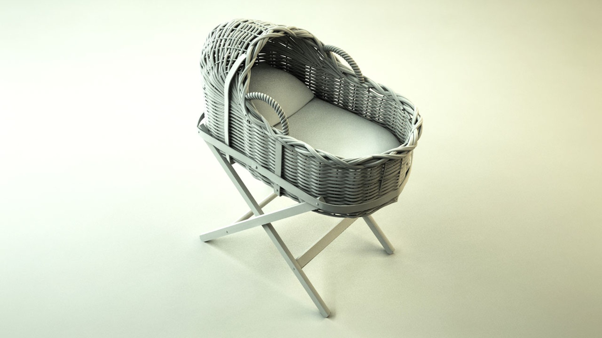 3d Baby Crib Arch Model