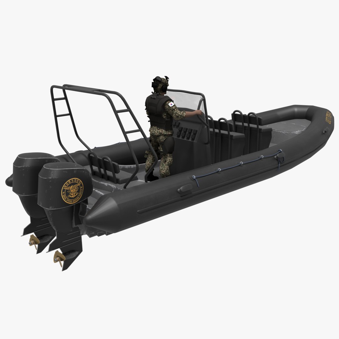Zodiac Military Boat And Soldier Model - TurboSquid 2220532