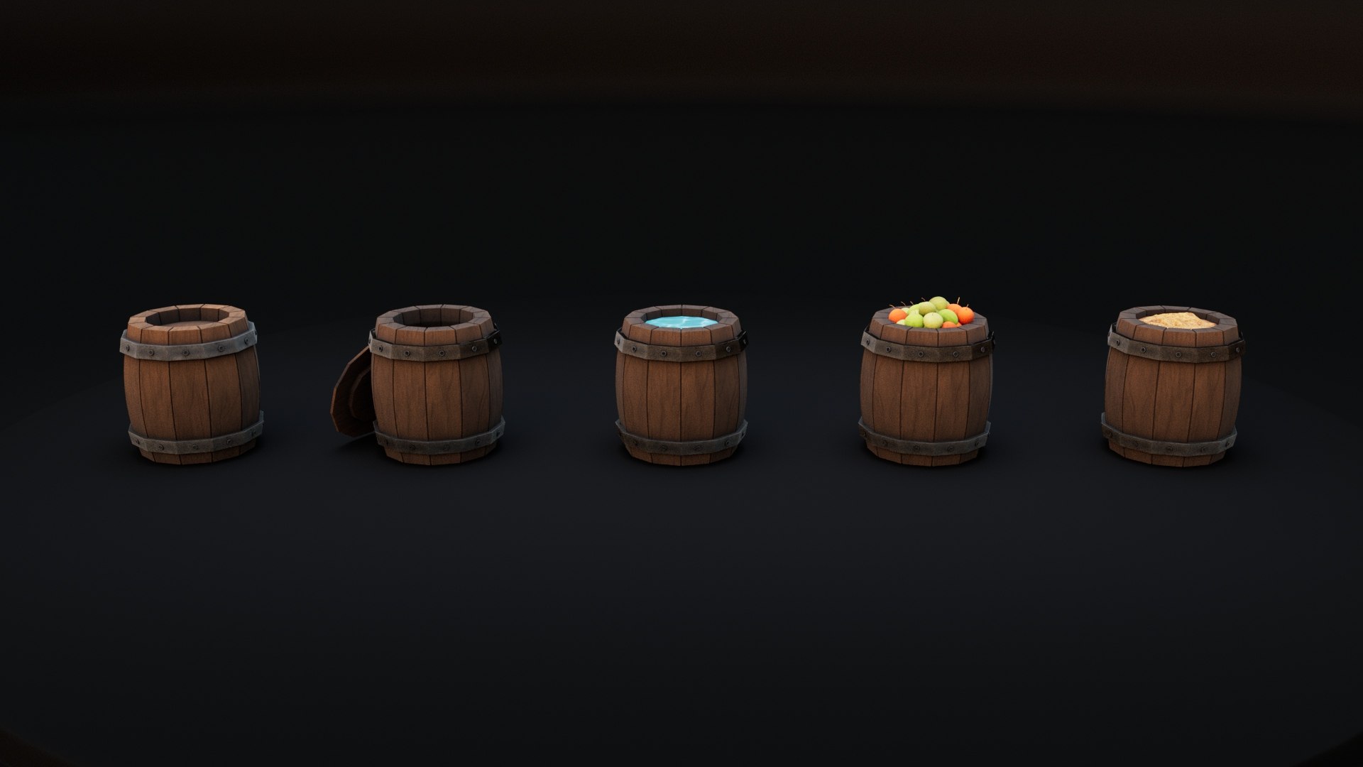 BARREL L X5 L PACK LOWPOLY Model - TurboSquid 2160499