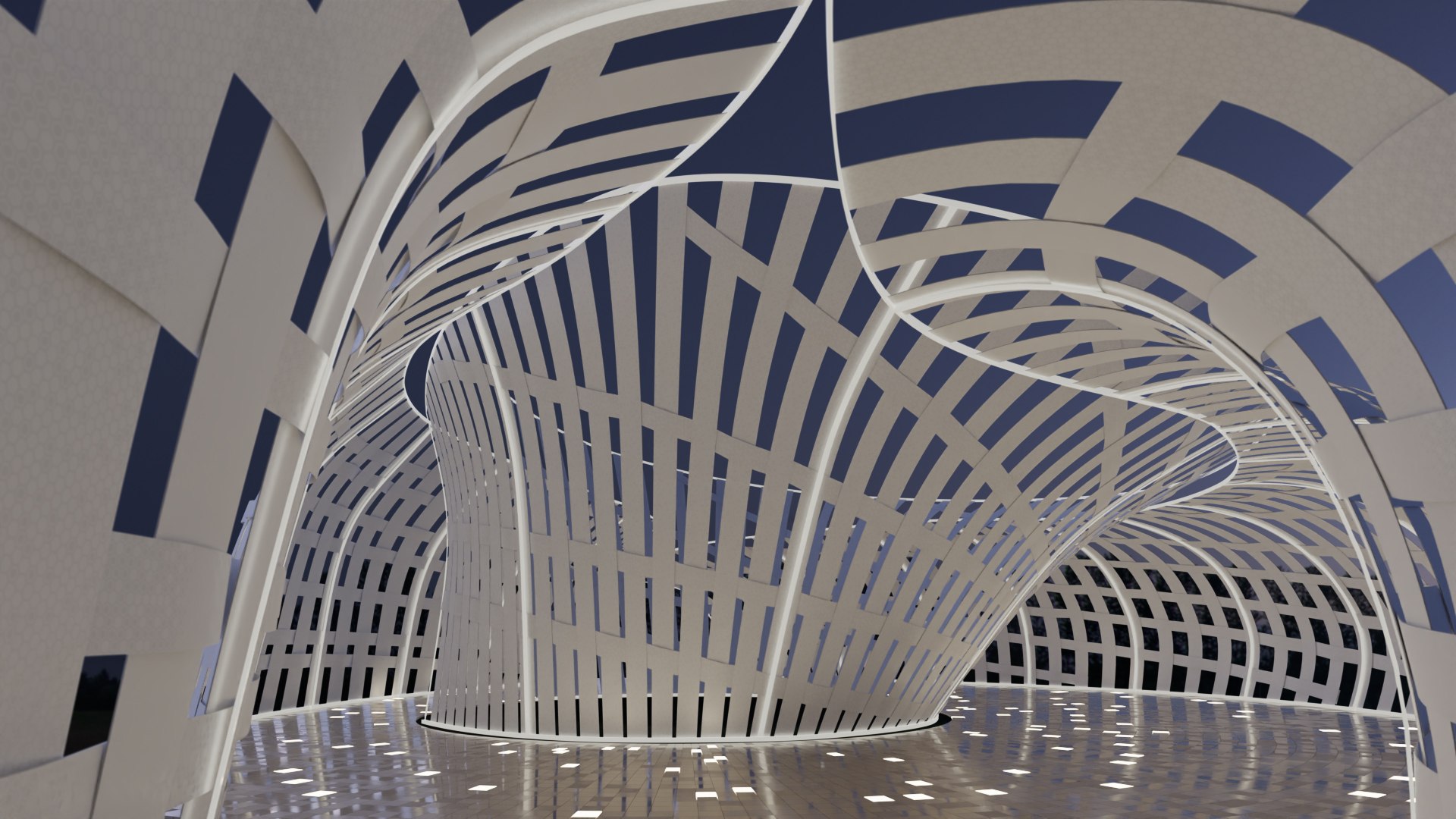 structure lights space 3d max