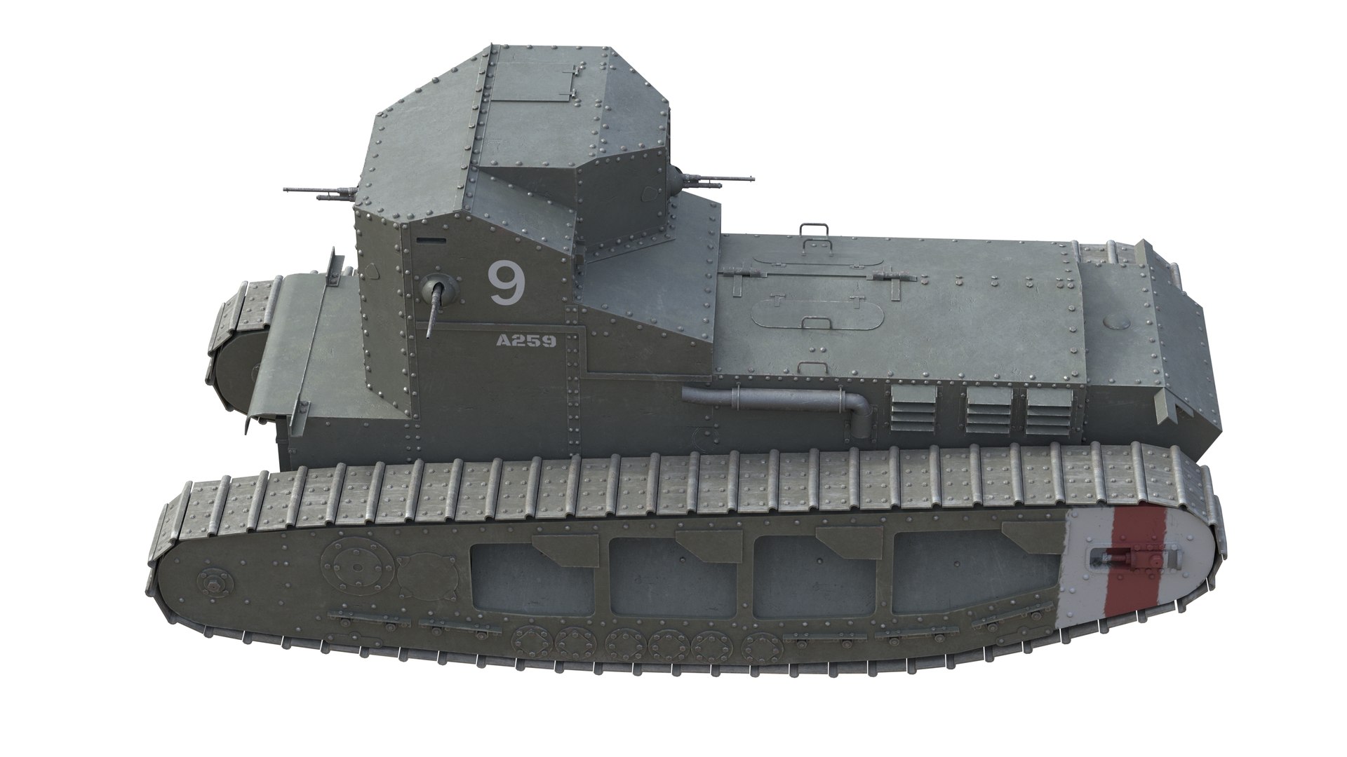 3D Medium Mark A Whippet Model - TurboSquid 2373112