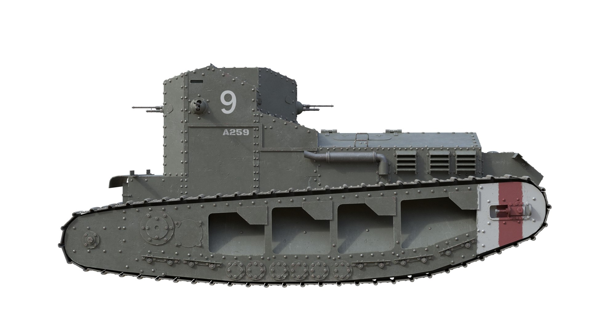 3D Medium Mark A Whippet Model - TurboSquid 2373112