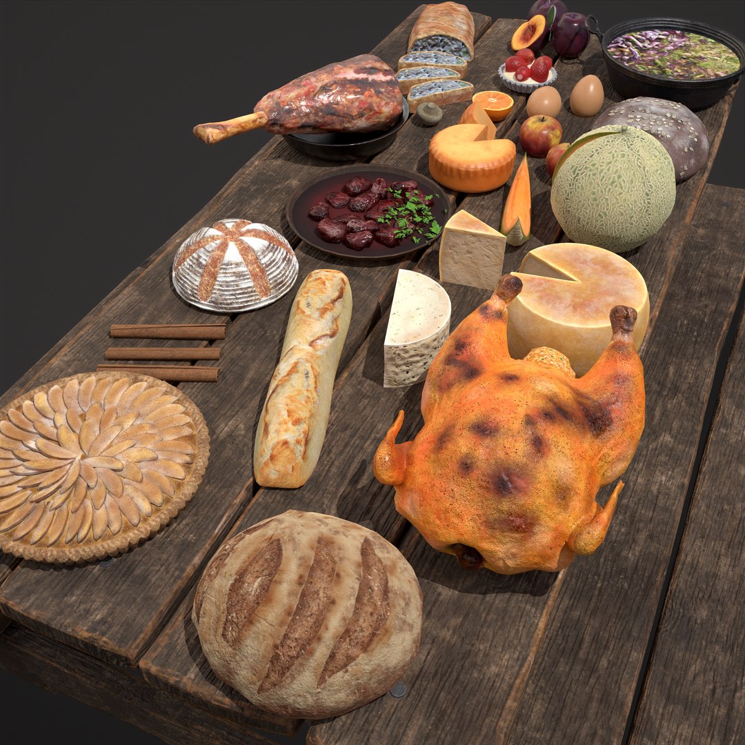 3D Medieval Picnic Version Two Model - TurboSquid 1961871