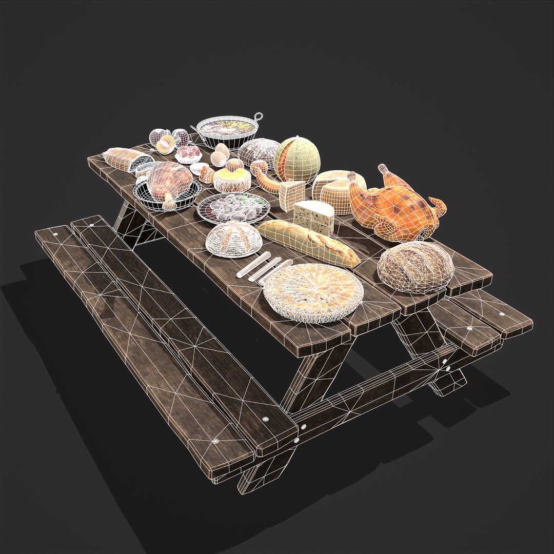 3D Medieval Picnic Version Two Model - TurboSquid 1961871
