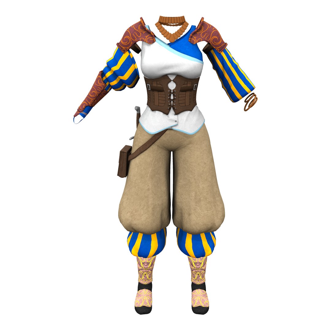 Roleplay Cosplay Wizard Outfit Costume 3D Model - TurboSquid 1928102
