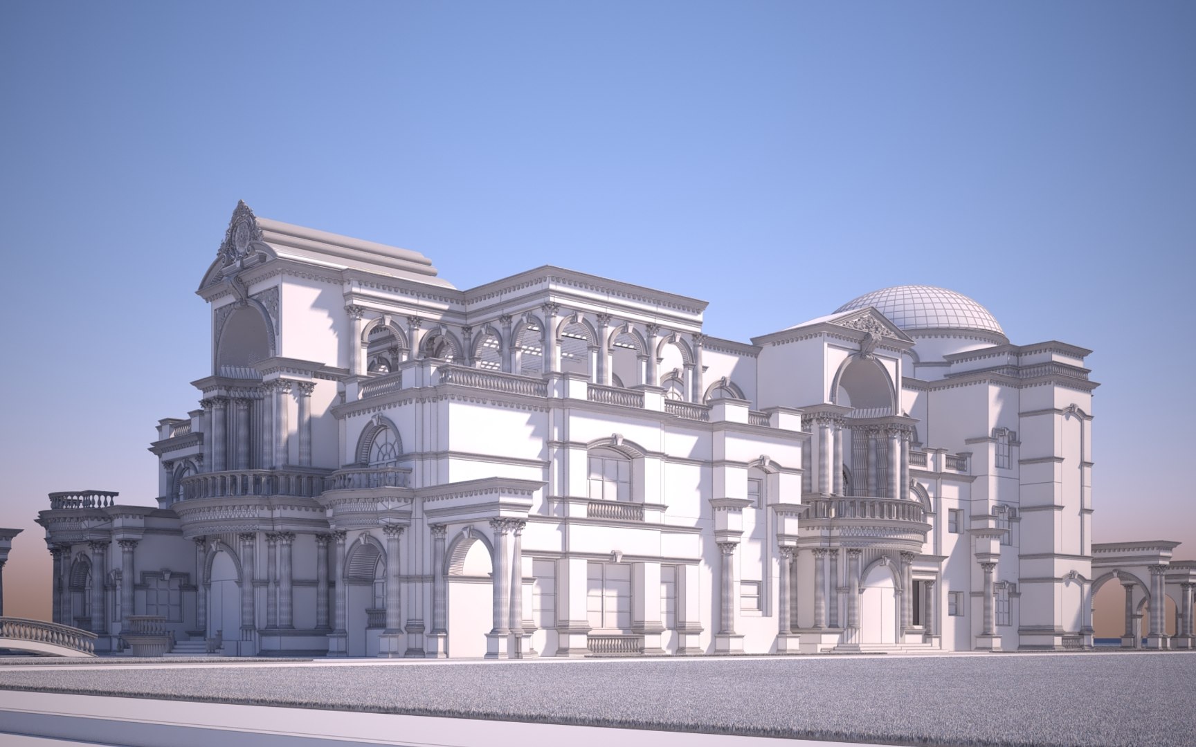 Classic Villa Mansion Obj