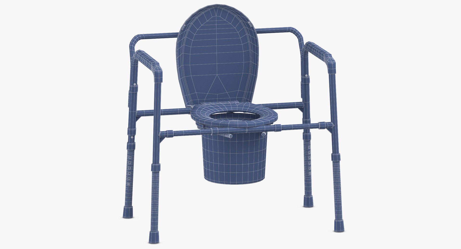 Medical bedpan commode chair 3D - TurboSquid 1350221