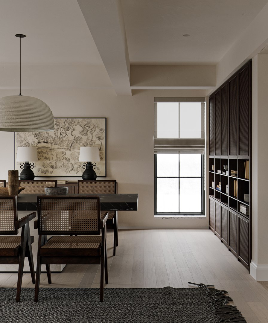 3D Hall Lobby Living Room Dining Room Kitchen Entrance Hallway Model ...