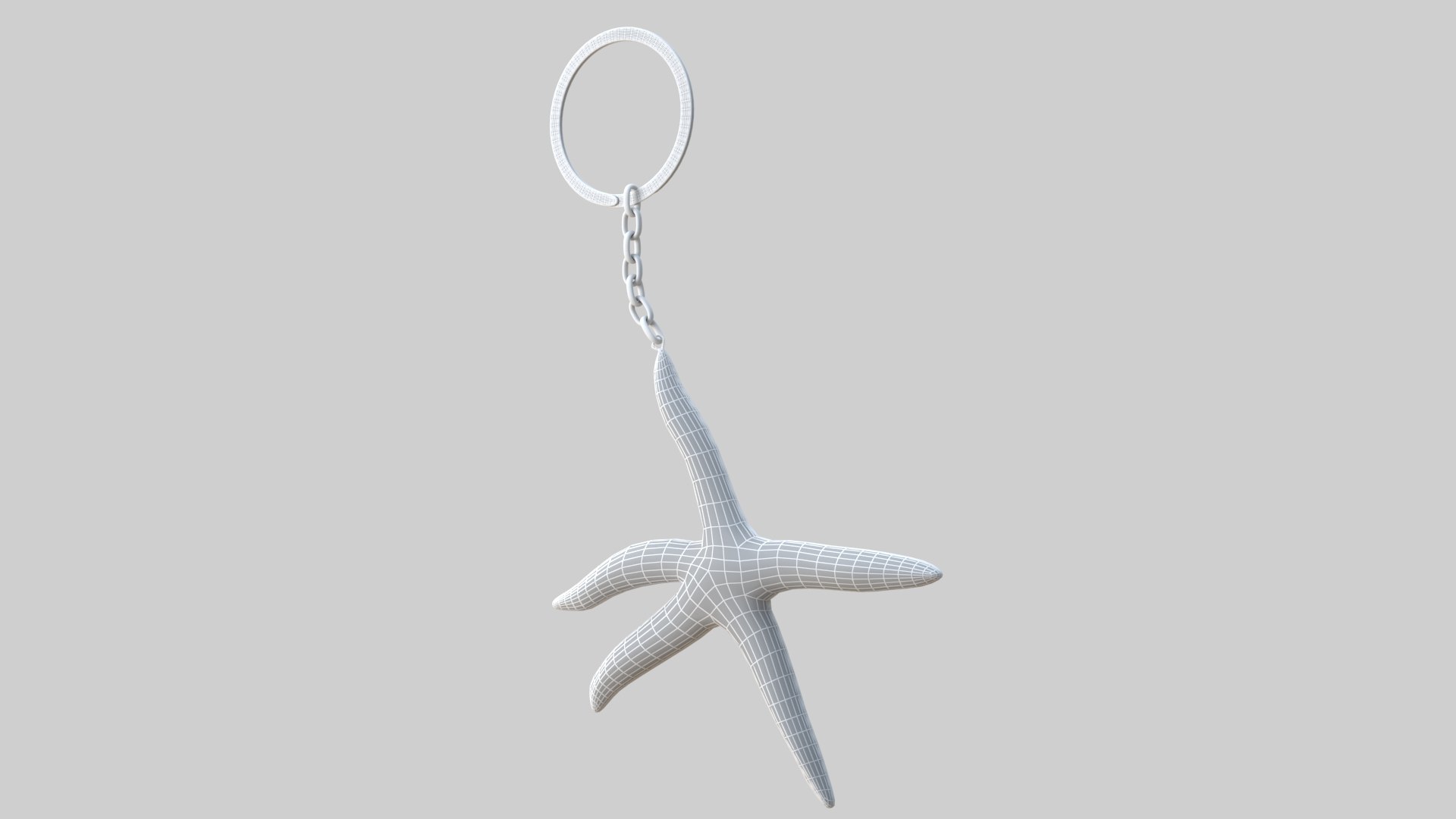 3D Starfish Keychain Golden Model - TurboSquid 2343015