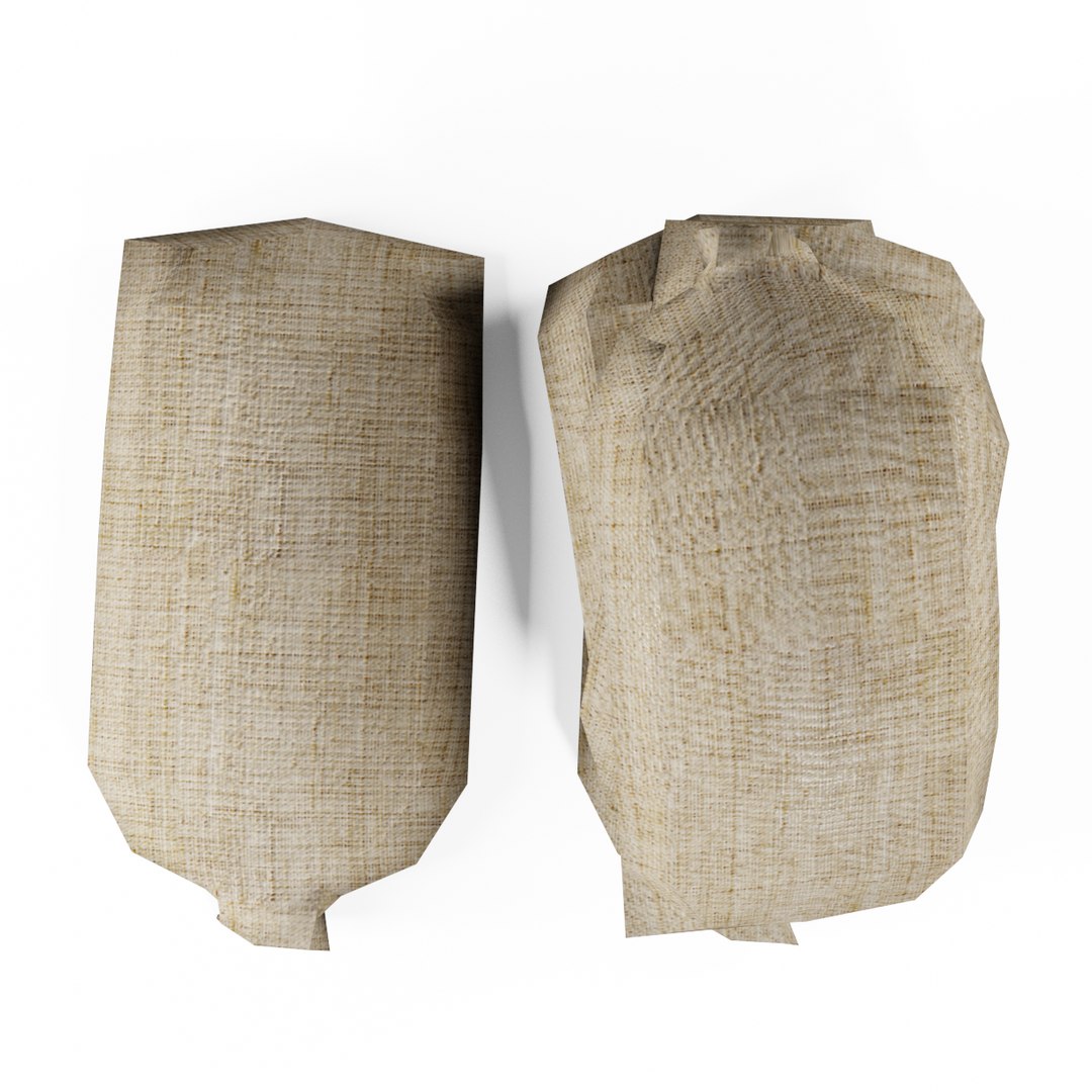 3D Burlap Bag Grain Sacks - TurboSquid 1385550
