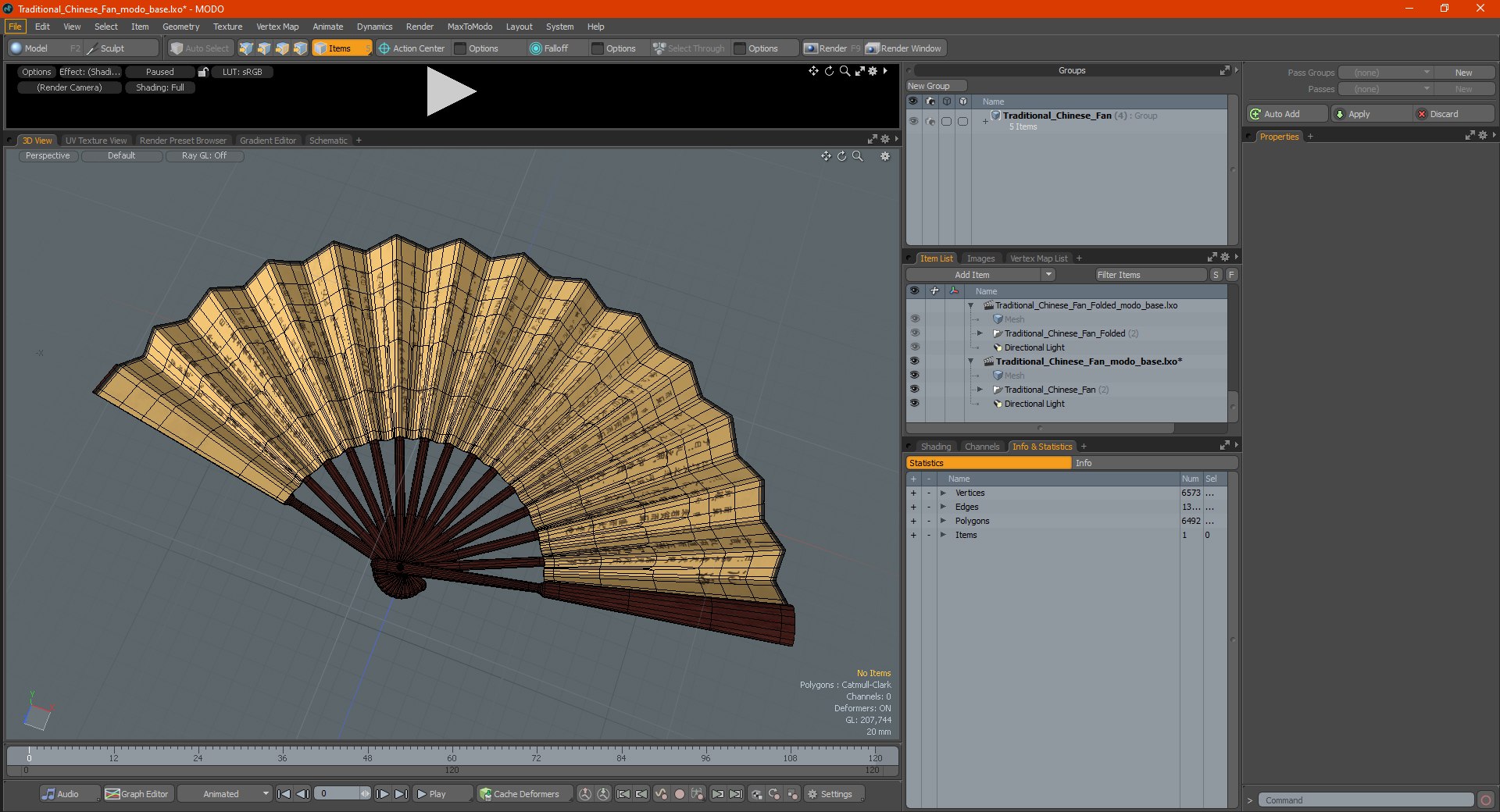 3D model Traditional Chinese Fan - TurboSquid 1821761