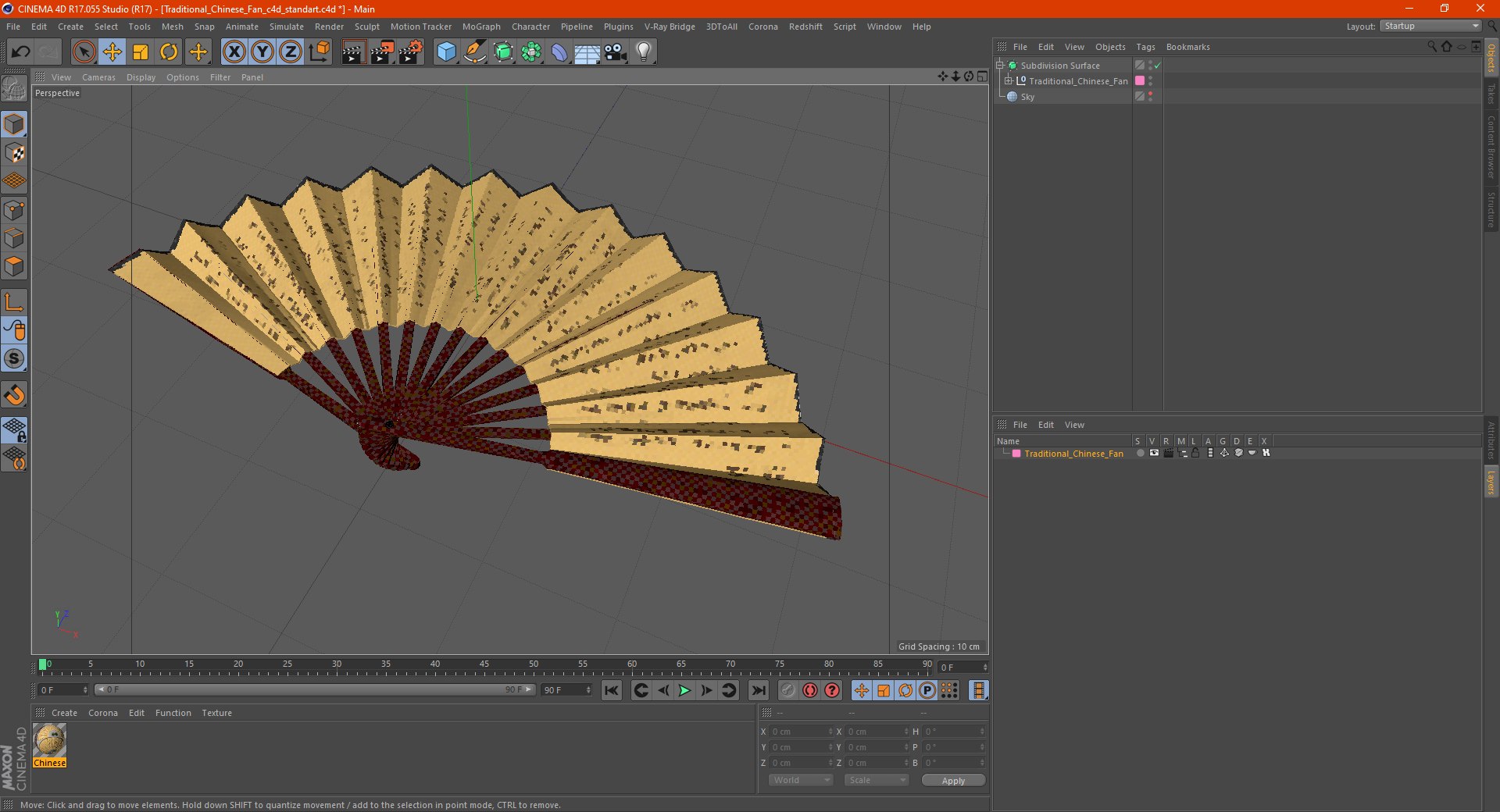 3D model Traditional Chinese Fan - TurboSquid 1821761