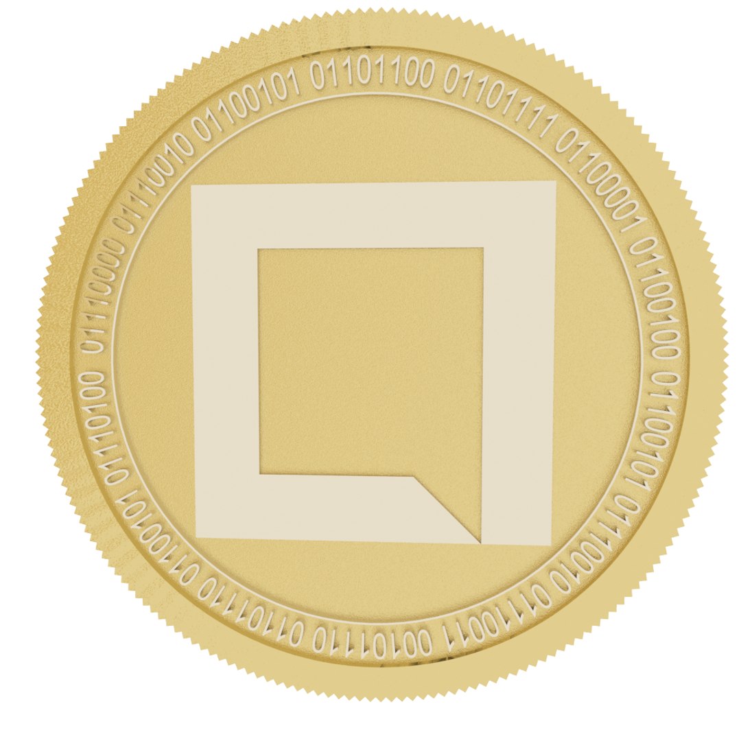 Mercury protocol gold coin 3D - TurboSquid 1614311