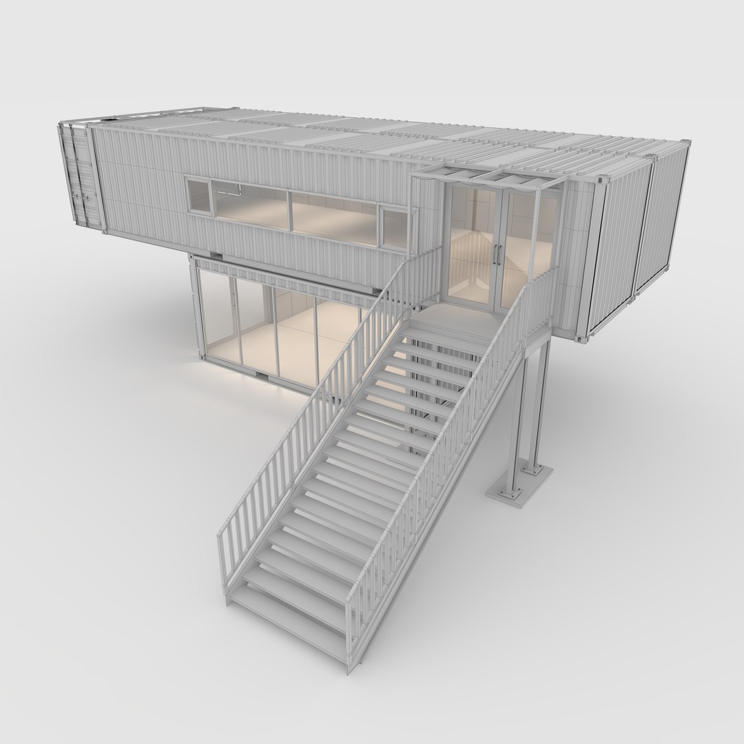 3D Container House 2 - TurboSquid 2107534
