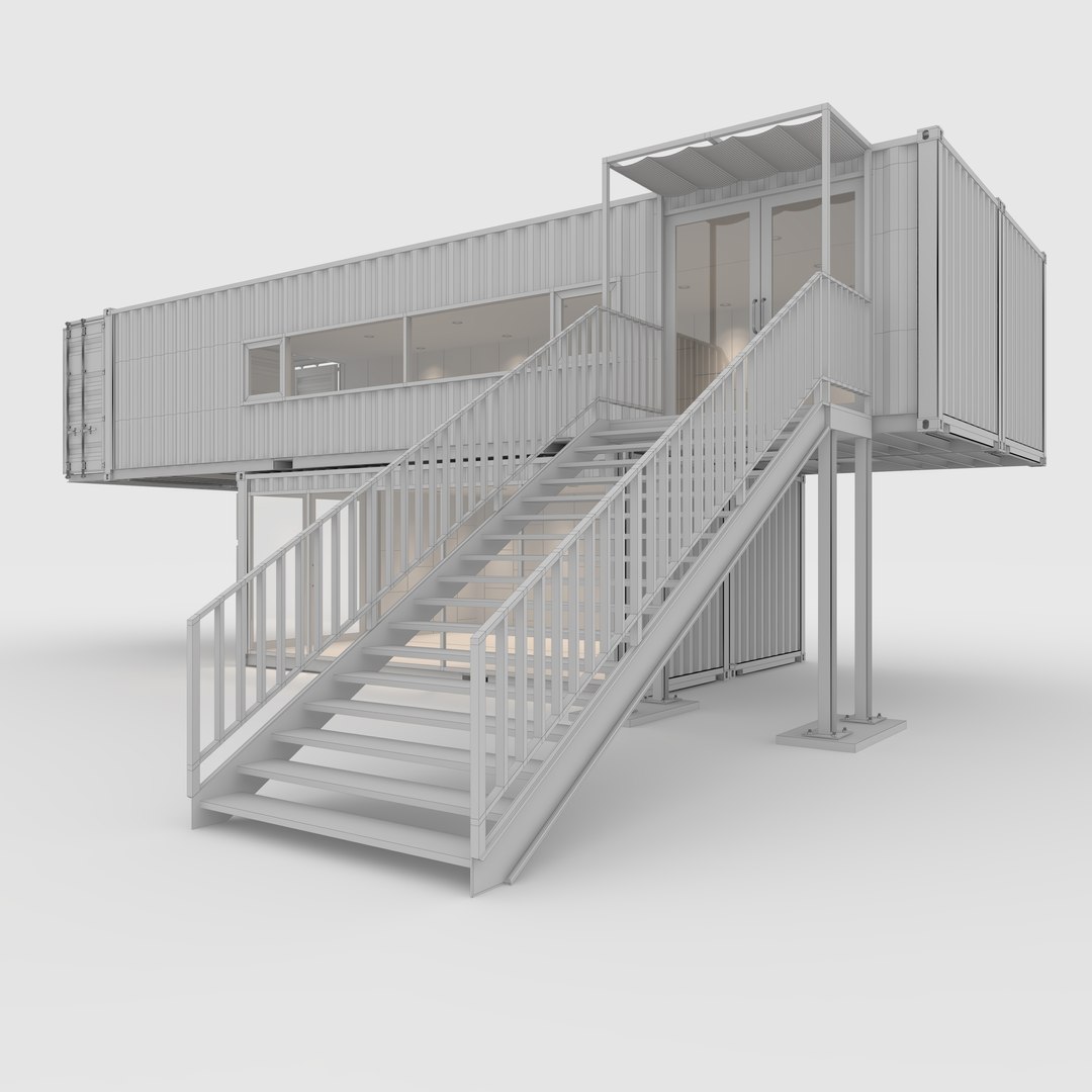 3D Container House 2 - TurboSquid 2107534