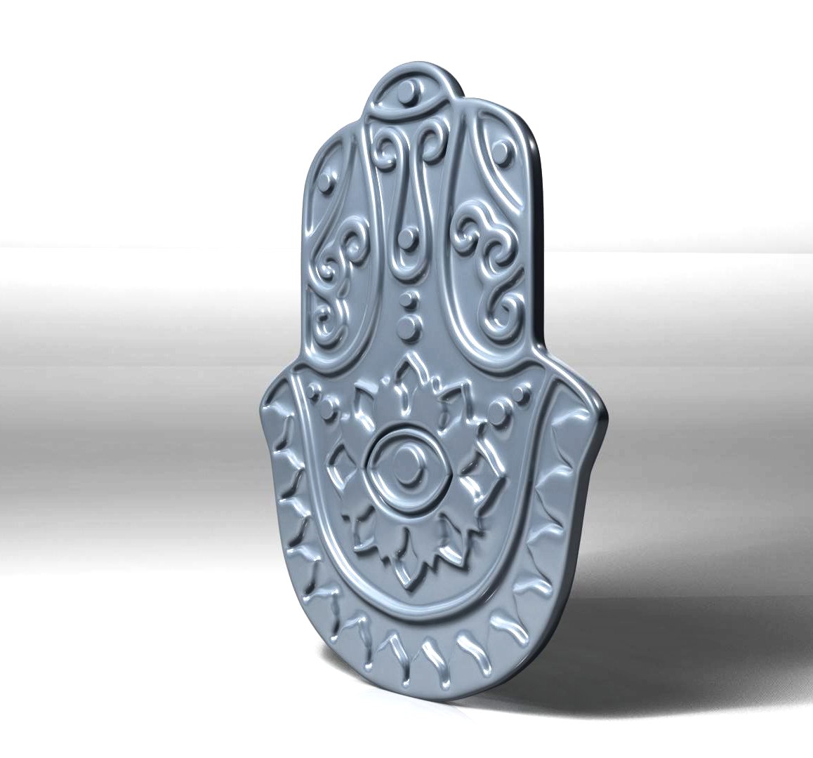 Hamsa Pendant Amulet 3D Model - TurboSquid 1290329