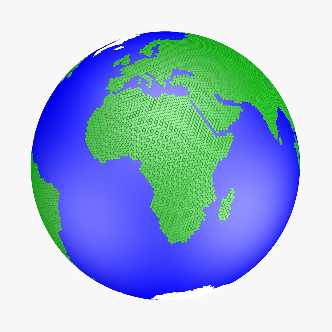 Earth Hexagons 3D Model - TurboSquid 1257984