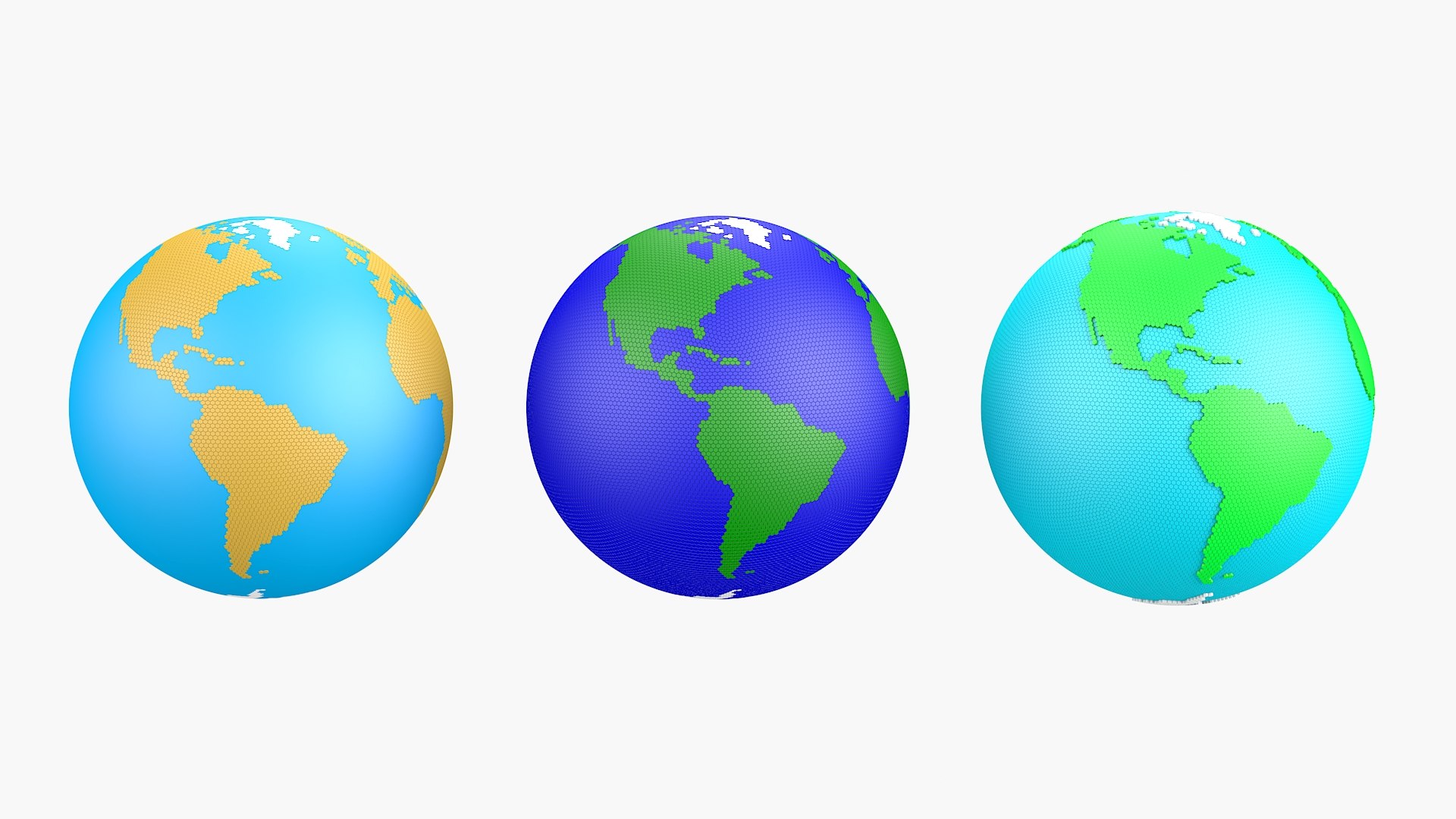 Earth Hexagons 3D Model - TurboSquid 1257984