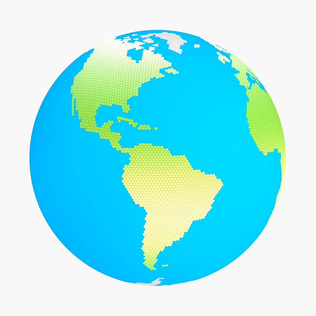 Earth Hexagons 3D Model - TurboSquid 1257984