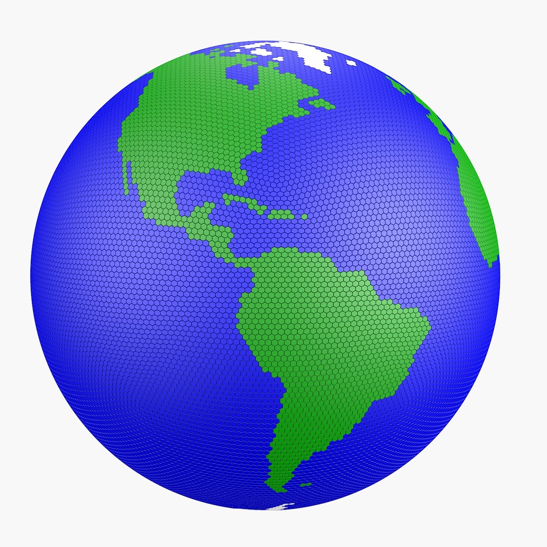 Earth Hexagons 3D Model - TurboSquid 1257984