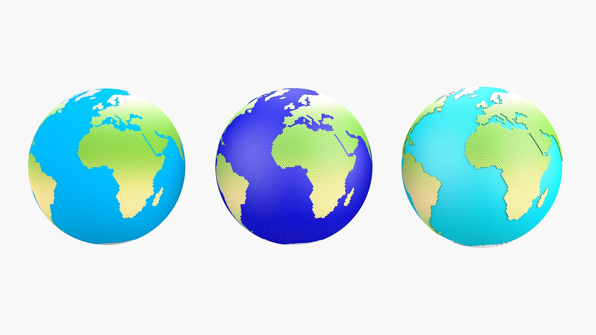Earth Hexagons 3D Model - TurboSquid 1257984