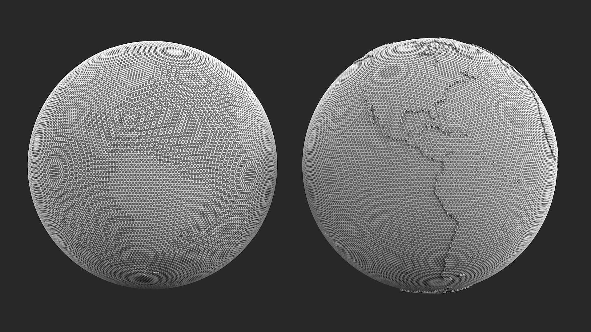 Earth Hexagons 3D Model - TurboSquid 1257984